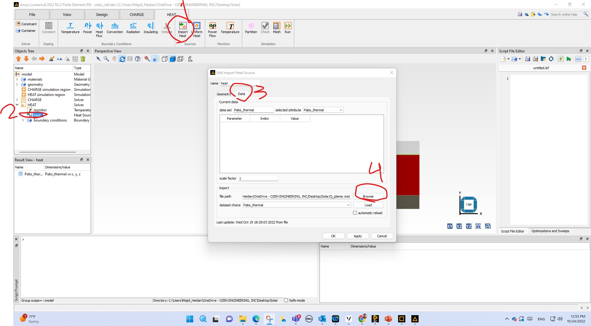 In Lumerical FDTD, I am simulating a solar cell. How can I export the ...