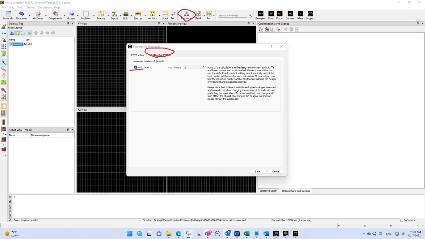 Is there a way to use the maximum number of cores on my PC in Lumerical ...
