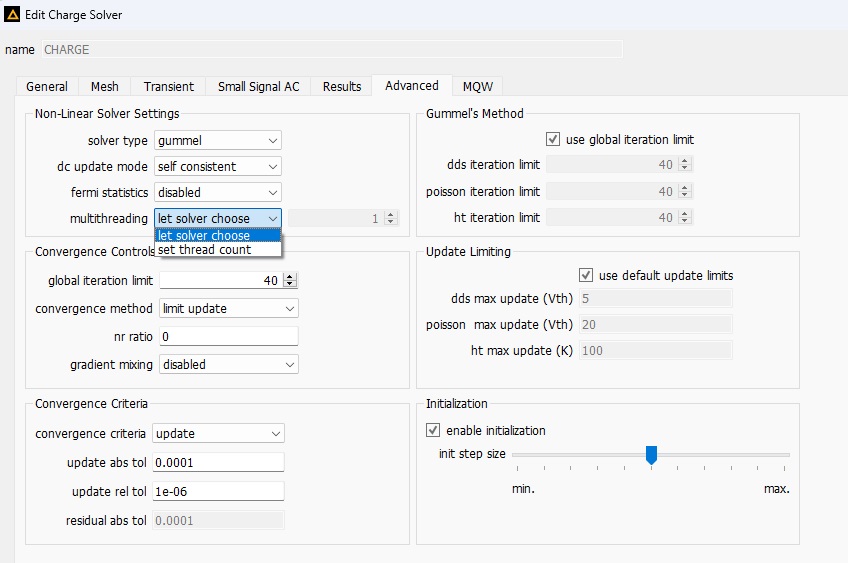 Can we configure resources in Lumerical Charge and other multi-physics ...