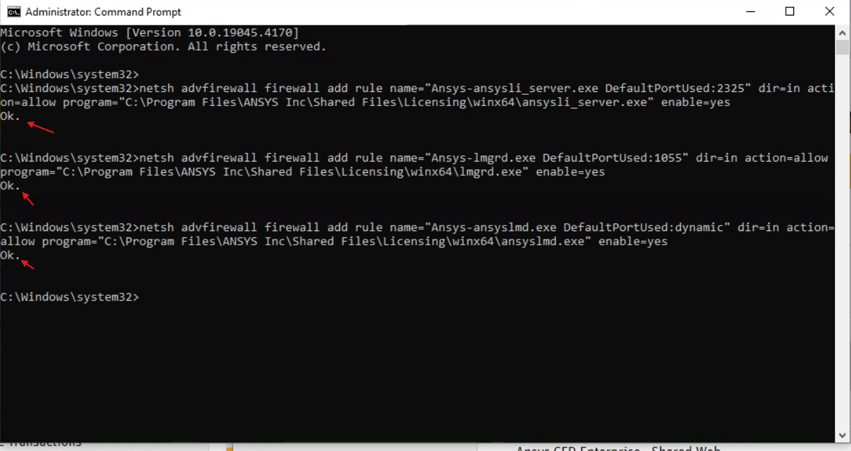 How to Create Exceptions for Ansys License Manager on Windows Firewall.