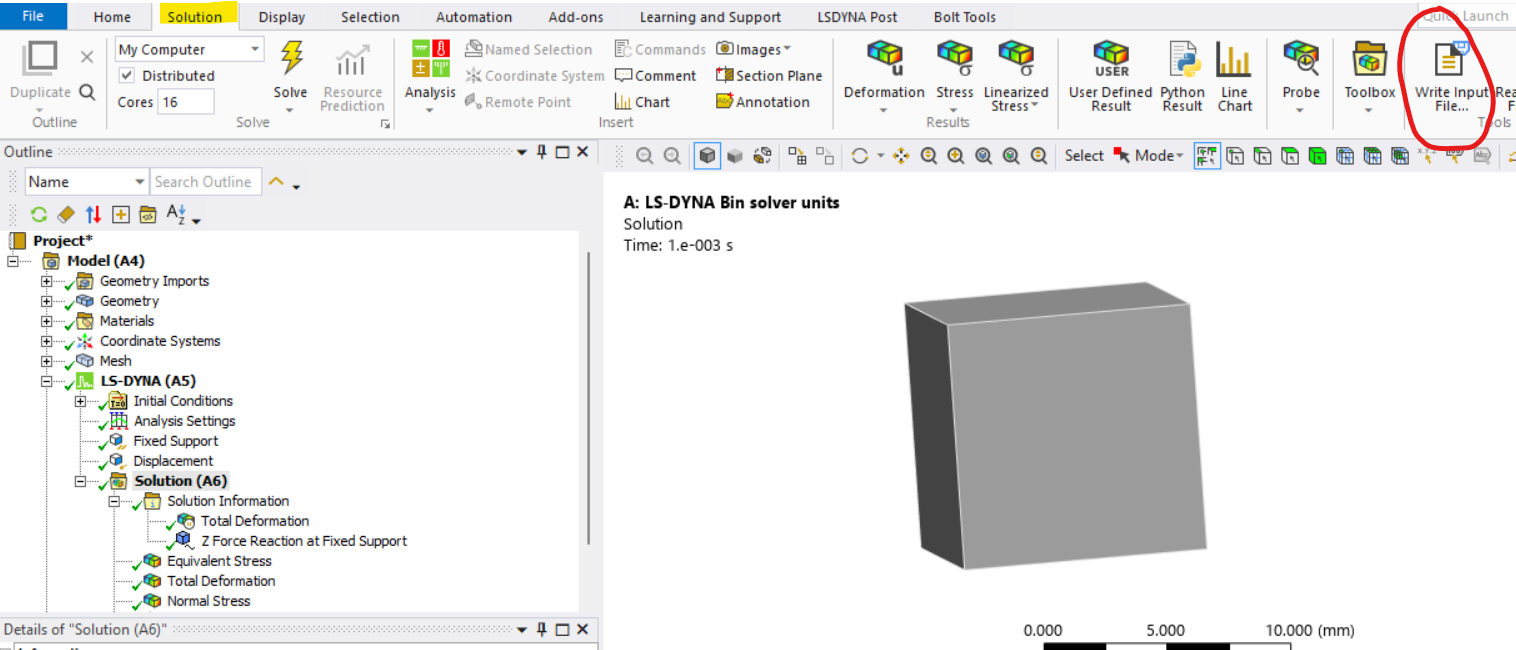 How do I Run a Workbench LS-DYNA Model Solution in Batch with LS-Run?