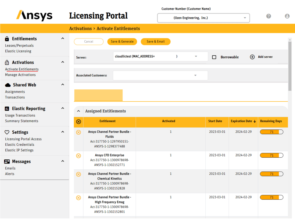 How to Activate and download your licenses from the Ansys Licensing Portal
