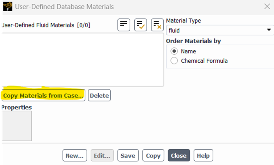 How to write and read a User-Defined Material Database with Fluent