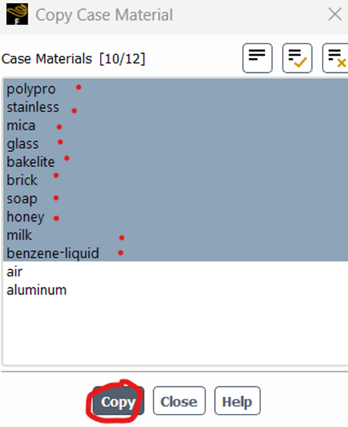 How to write and read a User-Defined Material Database with Fluent