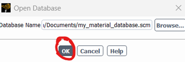 How to write and read a User-Defined Material Database with Fluent