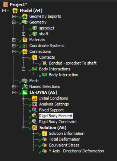 How to Apply a Moment Load to a Flexible Body in Workbench LS-DYNA