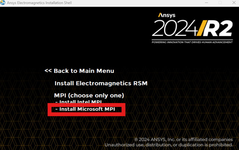 Installing Microsoft MPI for Use in Ansys Electronics Desktop