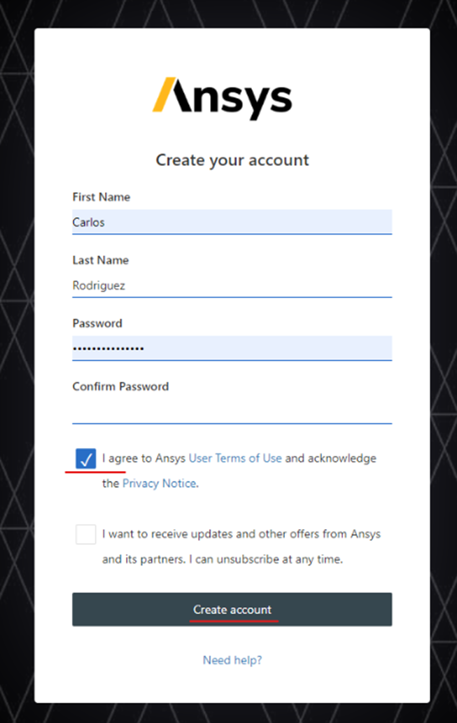 How To Create An Ansys Customer Portal Account