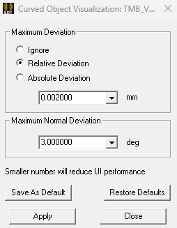 How to set the curved surface visualization in HFSS