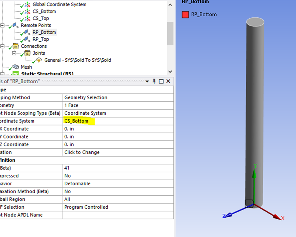 How to retrieve relative rotation between faces in ANSYS Mechanical