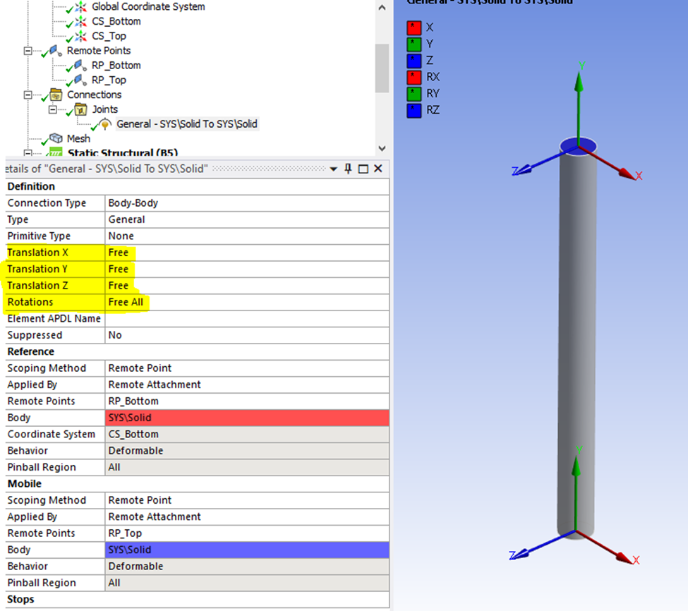 How to retrieve relative rotation between faces in ANSYS Mechanical