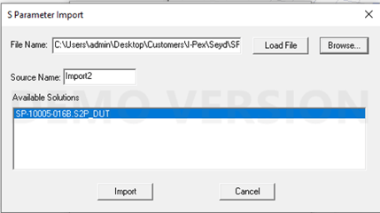 How to import and plot sNp file to AEDT (HFSS)