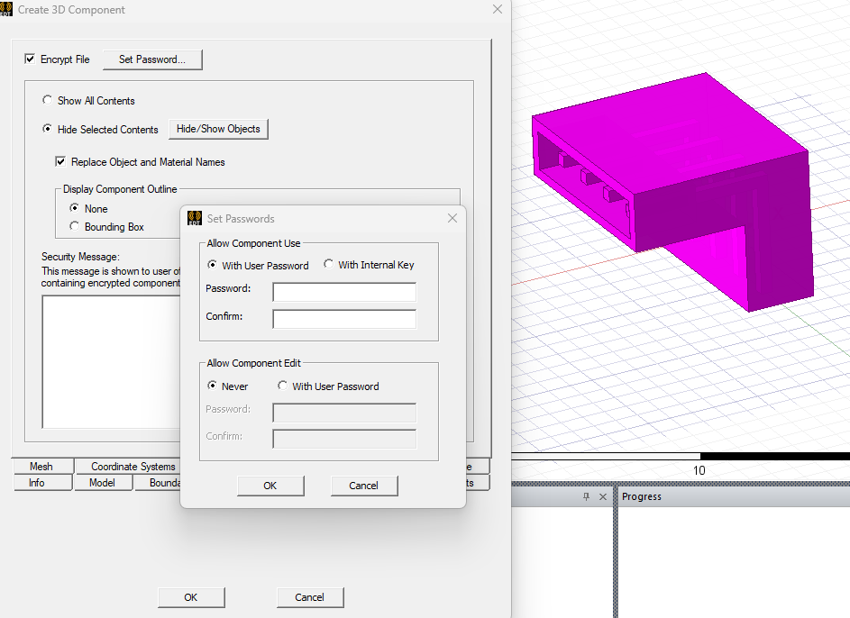How to encrypt a 3D Component in HFSS?