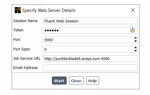 How can I launch Ansys Fluent’s Web Interface?
