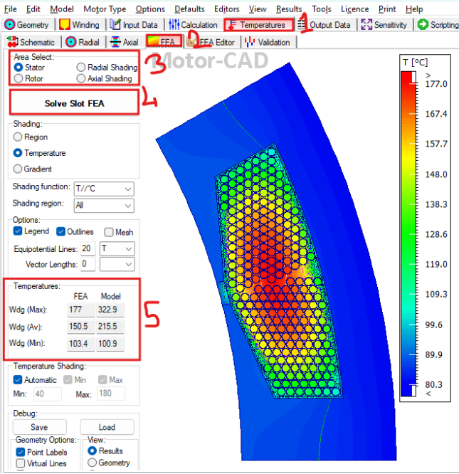 How to calibrate the Motor-CAD thermal module with 2D-FEA?
