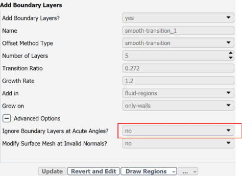 How to force boundary layers in sharp edges in ANSYS Fluent watertight meshing