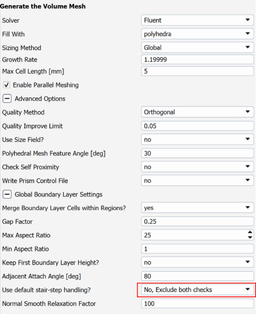 How to force boundary layers in sharp edges in ANSYS Fluent watertight meshing